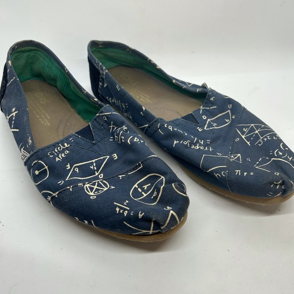Toms | Shoes | Toms Special Edition Geometrymath Design Navy Blue Size ...